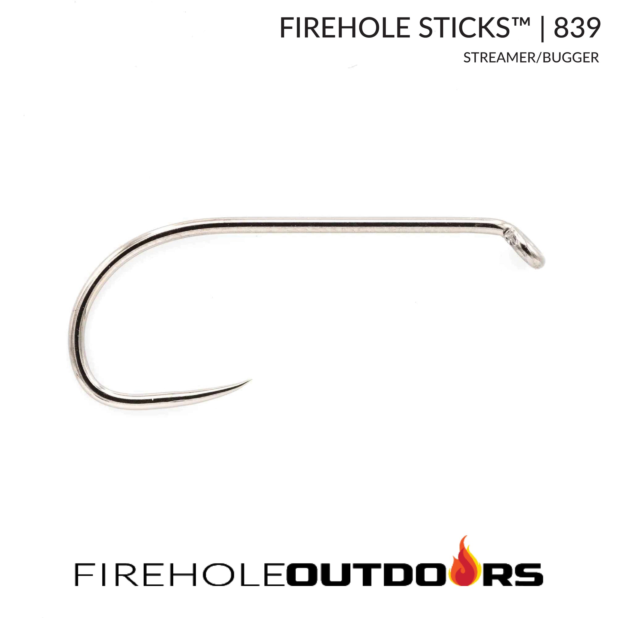 Long Barbless Bugger & Streamer Hook -Firehole Sticks™ 839